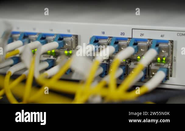 Optical server and router of the data center server room. Network ...