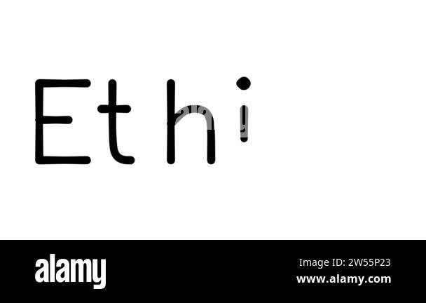 Ethics Handwritten Text Animation in Various Sans-Serif Fonts and ...