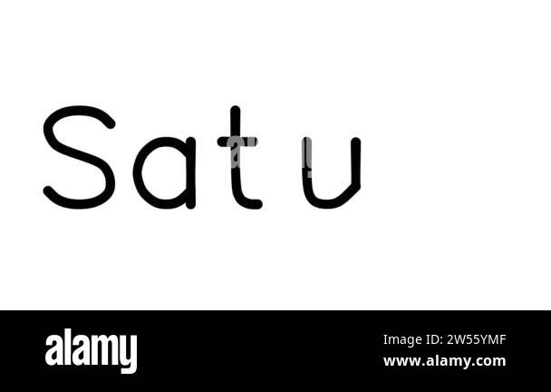 Saturn Handwritten Text Animation in Various Sans-Serif Fonts and ...