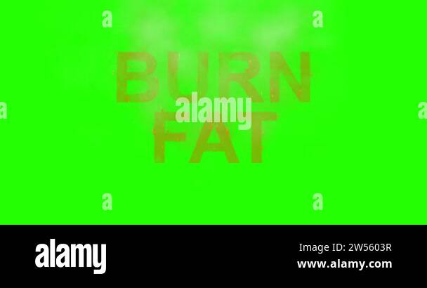 burning font burn fat fire word text with flame and smoke on chroma key ...