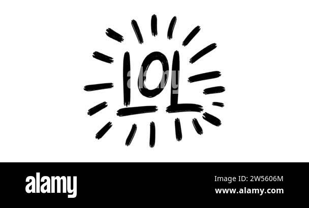 Animated Doodle LOL Blinking/ Animation of doodled lol word blinking on ...