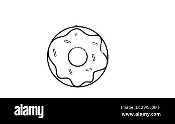 Animation with donuts with alpha channel. Food icon. Transparent ...