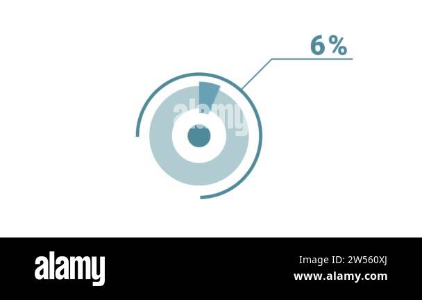 37 percent circle round donut chart infographic. 4k video royalty free ...