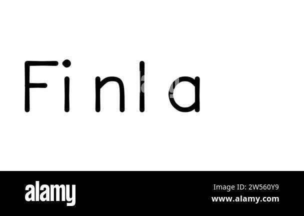 Finland Handwritten Text Animation in Various Sans-Serif Fonts and ...