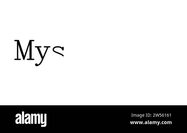 Mysticism Animated Handwriting Text in Serif Fonts and Weights Stock ...