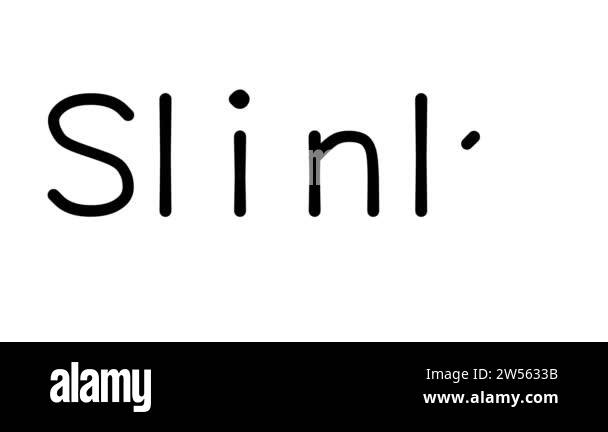 Slinky Handwritten Text Animation in Various Sans-Serif Fonts and Weights Stock Video Footage ...