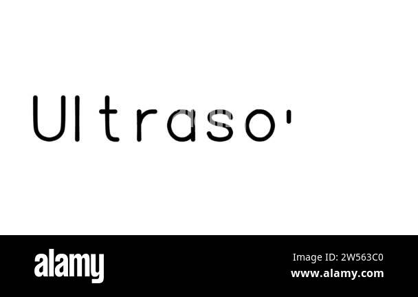 Ultrasound Handwritten Text Animation in Various Sans-Serif Fonts and ...