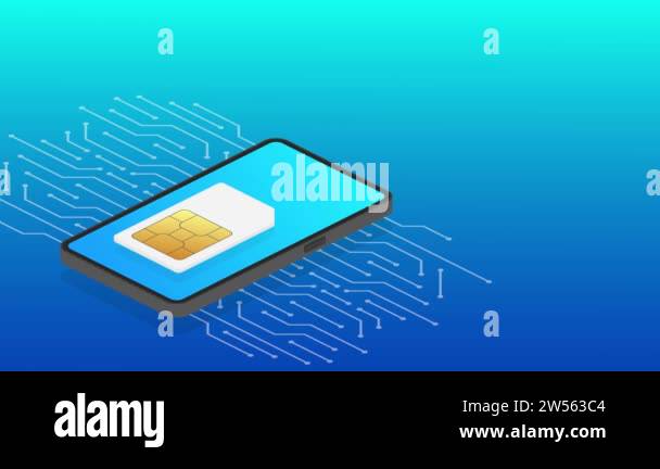 Digital e sim chip motherboard digital chip. Modern icon. White ...