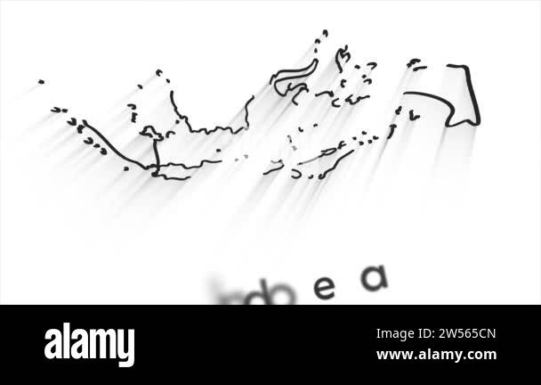 Indonesia Map Showing Up Intro By Regions 4k animated Indonesia map ...