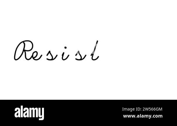 Resistance Decorative Handwriting Animation in Six Cursive and Gothic ...