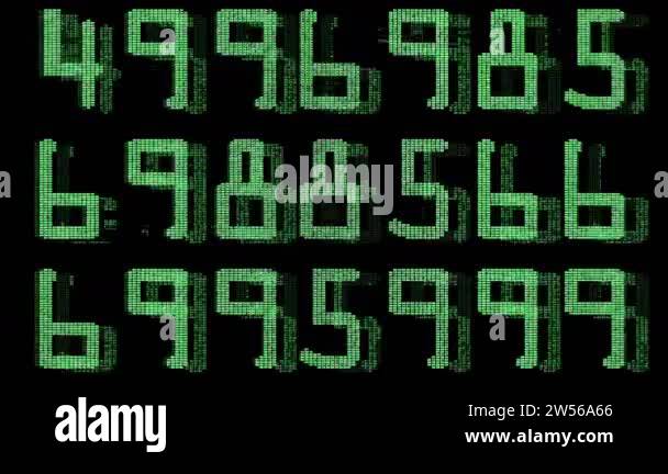 Man typing with TV on head showing numbers on screen Stock Video ...