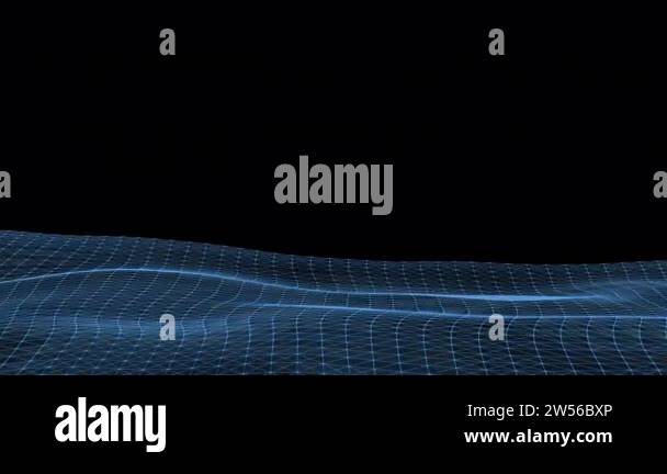 Grid lines wavy technology background.Network connect concept.Alpha ...