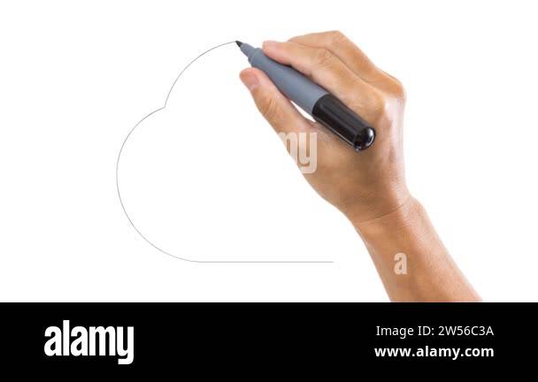 Animated outlined download icon. Animation, pictogram, motion graphics ...