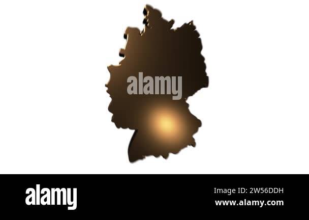 Germany Map Showing Up Intro By Regions 4k animated Germany map intro ...