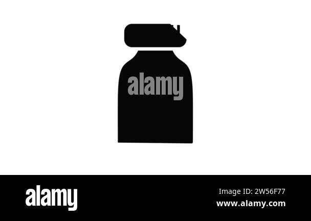 Deadly liquid icon animation Stock Video Footage - Alamy