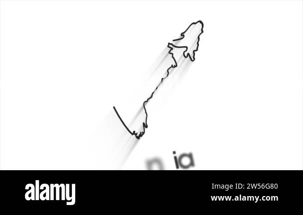 India Map Showing Up Intro By Regions 4k animated India map intro ...