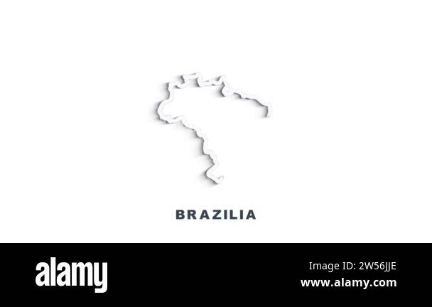 Line animated map showing the state of Brazil from the united state of ...