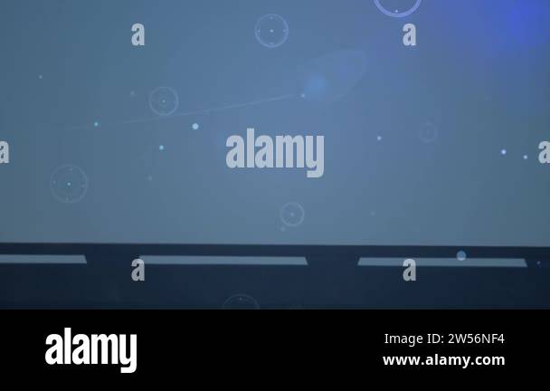 Animation of network of connections with cars on the road on blue back ...