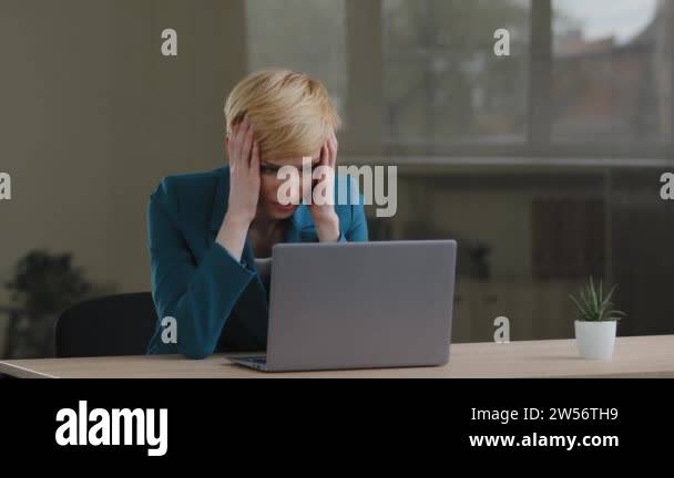 Portrait mature 40s business woman boss leader worker secretary female ...