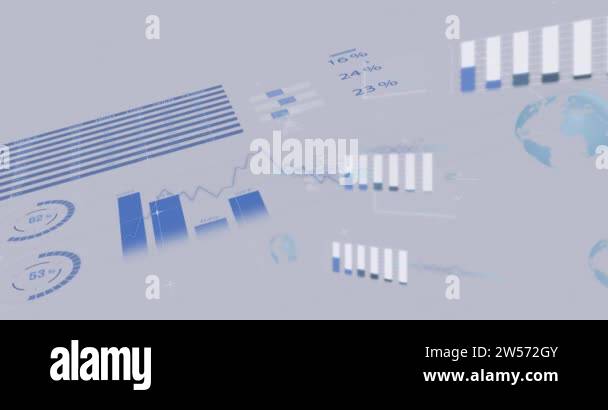 Animation of data processing on interface. digital interface ...