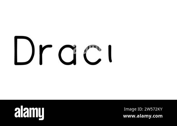 Dracula Handwritten Text Animation in Various Sans-Serif Fonts and ...