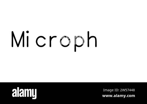 Microphone Handwritten Text Animation in Various Sans-Serif Fonts and ...