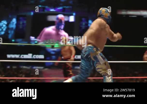 Ringside at the famous lucha libre mexican wrestling at arena mexico ...