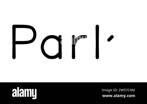 Parks Handwritten Text Animation in Various Sans-Serif Fonts and ...