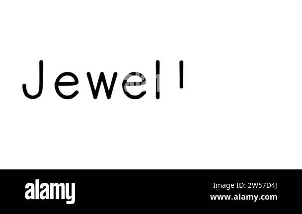 Jewellery Handwritten Text Animation in Various Sans-Serif Fonts and ...