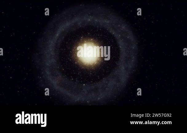 Interstellar space travel universe. 4K 3D animation in outer space ...