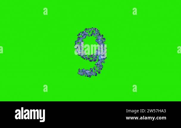 Countdown from ten made of diamonds, Green Screen Chromakey.mov Stock ...