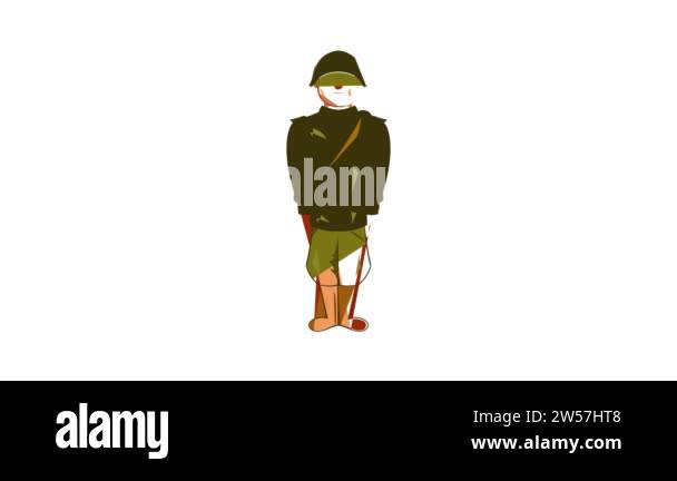 Soviet uniform of World War II icon animation Stock Video Footage - Alamy