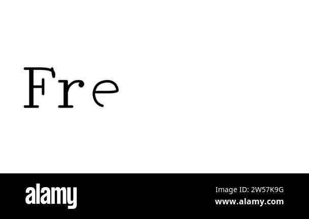 Freedom Animated Handwriting Text in Serif Fonts and Weights Stock ...