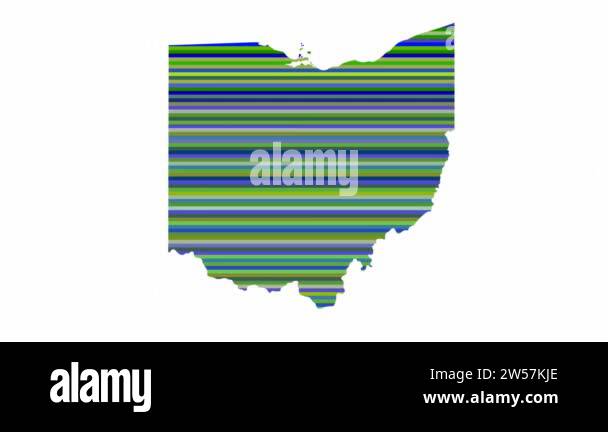 Ohio line art map Stock Videos & Footage - HD and 4K Video Clips - Alamy