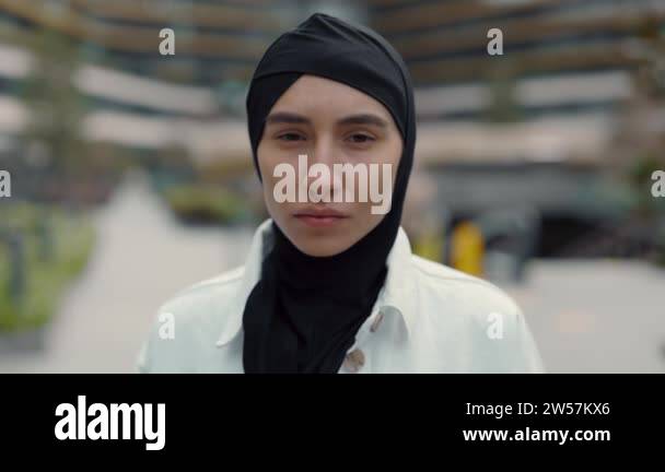 Portrait smiling muslim woman piercing Stock Videos & Footage - HD and ...