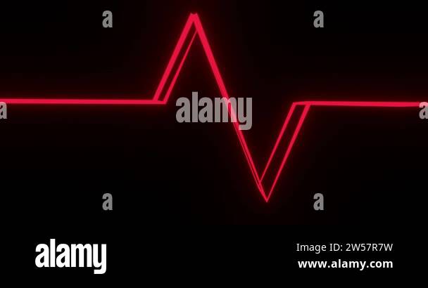 Red Blood pulse sign animation design with stylized emission. Emergency ...