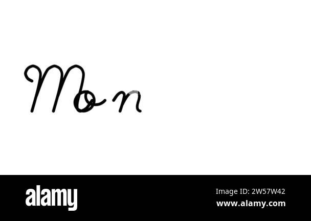 Monitor Decorative Handwriting Animation in Six Cursive and Gothic ...