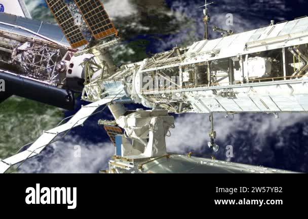 4K animation of the Space Shuttle maneuvering to dock with the ...