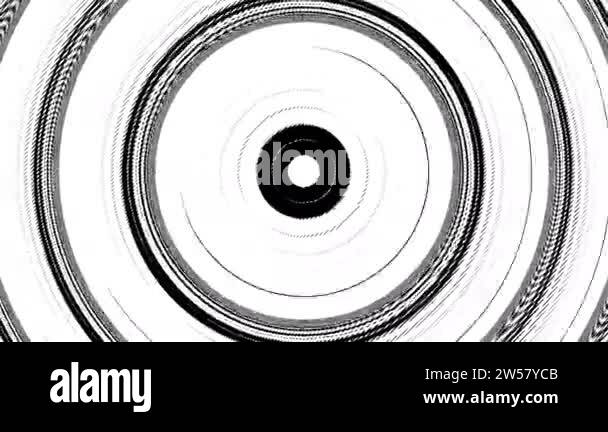 Expanding Torn Lock Mask of Rings Pulsing Waves Above Top Down Stock ...