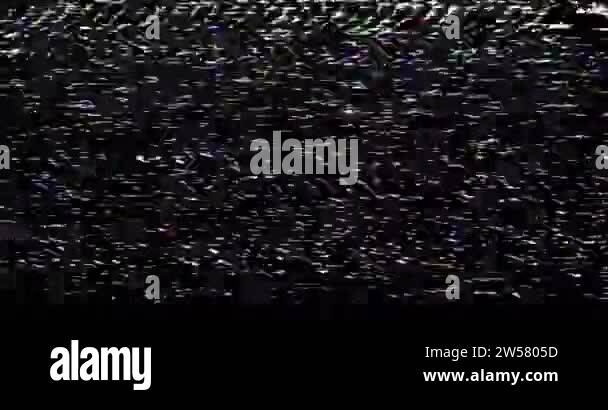 VHS screen digital glitch and noise. Videotape Tracking defect mode ...