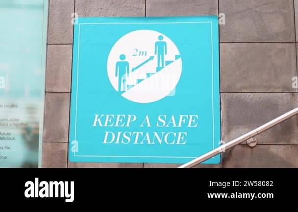 Safe distance sign Stock Videos & Footage - HD and 4K Video Clips - Alamy