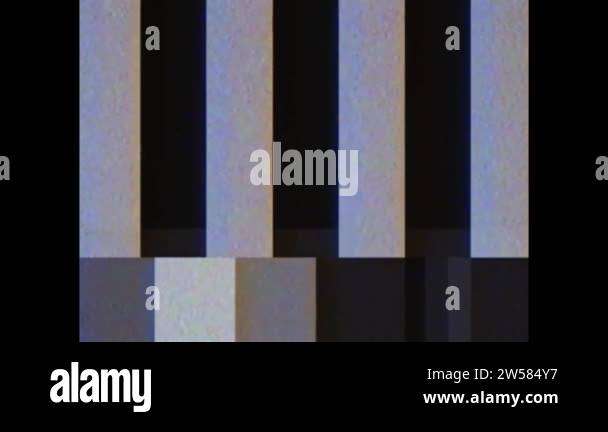 Black and White SMPTE bars with VHS effect. Black and White SMPTE ...