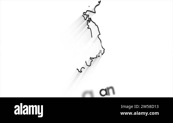 Japan Map Showing Up Intro By Regions 4k animated Japan map intro ...