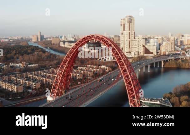 Red bridge in suburban area Stock Videos & Footage - HD and 4K Video ...