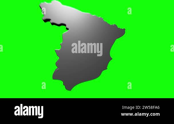 Spain Map Showing Up Intro By Regions 4k animated Spain map intro ...