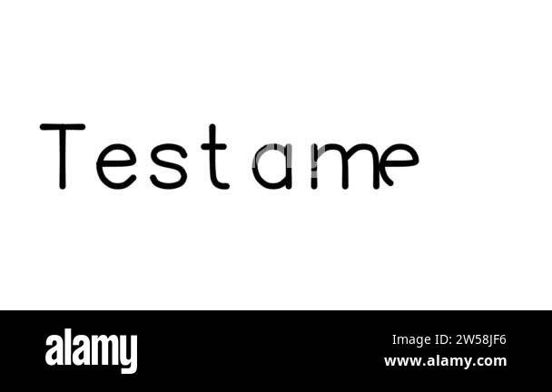 Testament Handwritten Text Animation in Various Sans-Serif Fonts and ...