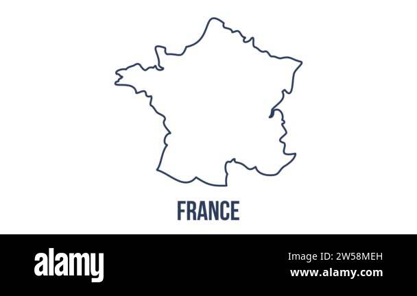 Line Flag of France - different types France Flag. Motion graphics ...