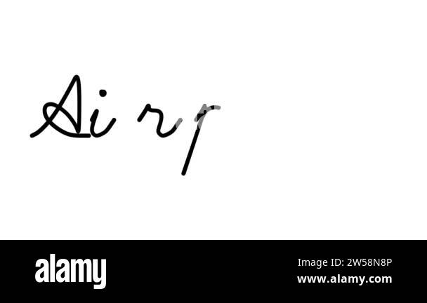 Airport Decorative Handwriting Animation in Six Cursive and Gothic ...
