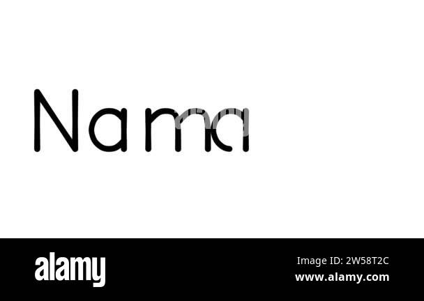 Namaste Handwritten Text Animation in Various Sans-Serif Fonts and ...