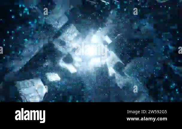 Dynamic sci-fi seamless animation. Loopy animation of shining high-tech ...